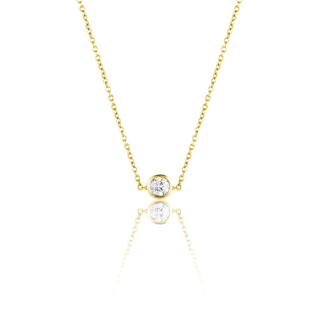 One Diamond Necklace in yellow gold | Discover now – Sophie by Sophie